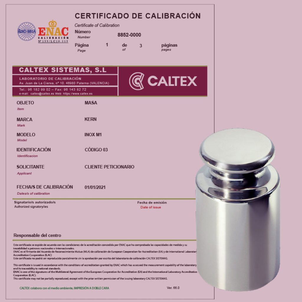 Calibración de Pesas con Certificado ENAC | Caltex
